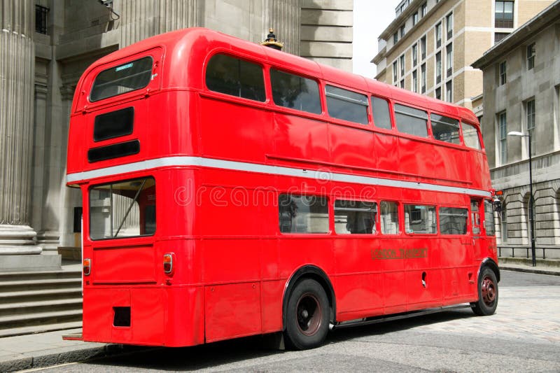 London Red Double Decker Bus Stock Image - Image of transport, england ...