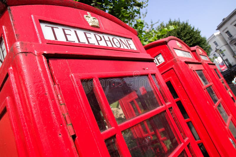 London red phone boxes stock image. Image of bright, european - 77977859