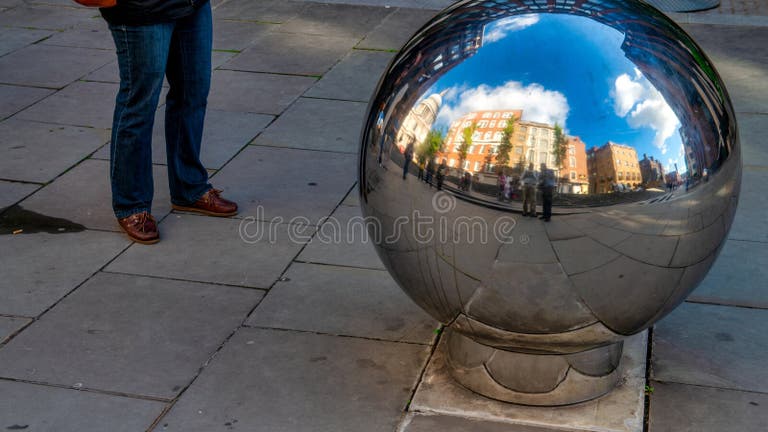 London Reflection in a Sphere Editorial Photography - Image of ...
