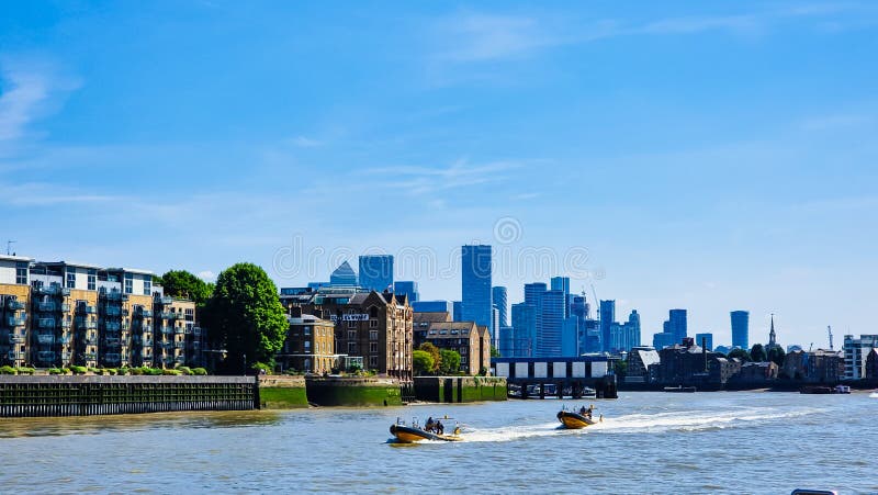 London, River Thames stock image. Image of downtown - 257902055
