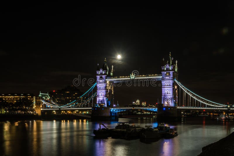 London River Thames Nightscape Stock Photo - Image of united, travel ...