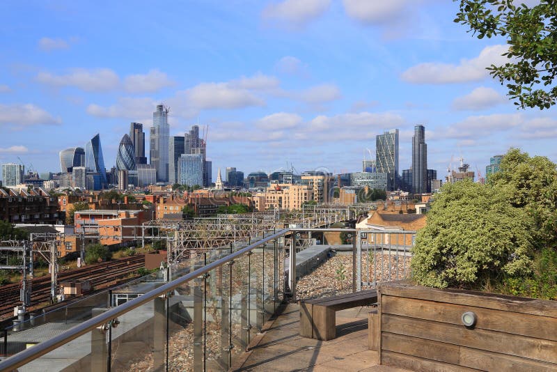 London rooftop terrace stock photo. Image of great, cityscape - 153679408