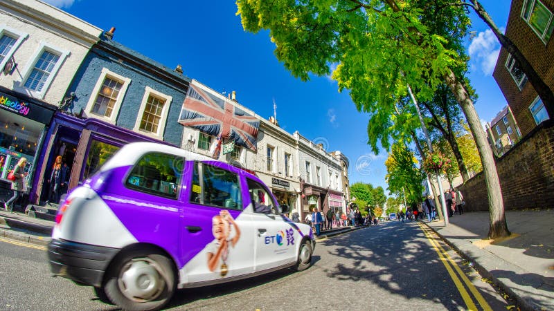London - September 2012: Notting Hill is a Famous London District ...