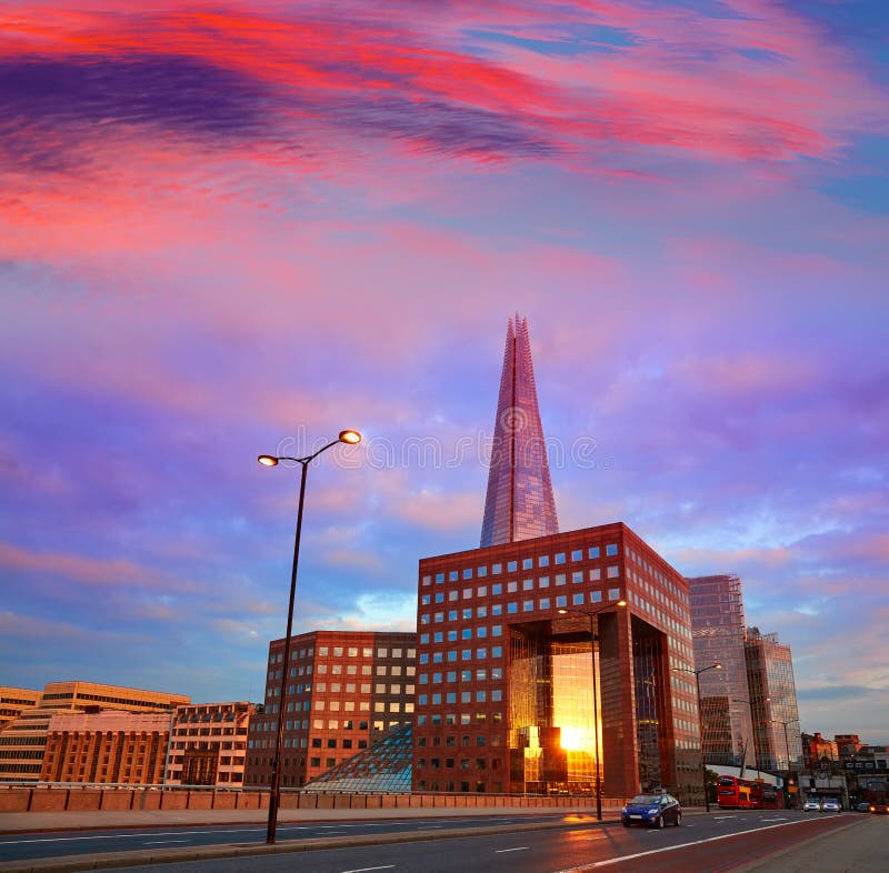 London the Shard Building at Sunset Editorial Photography - Image of ...