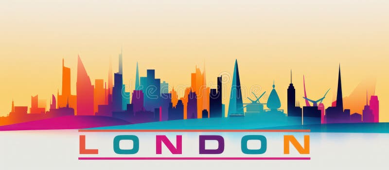 London Line Drawing London Illustration in Line Style on White ...