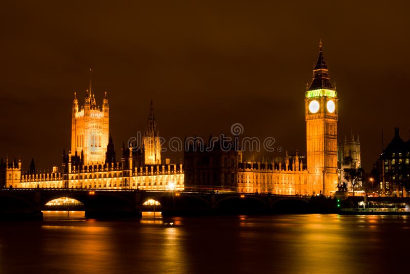 London Skyline and Big Ben, England Stock Image - Image of architecture ...