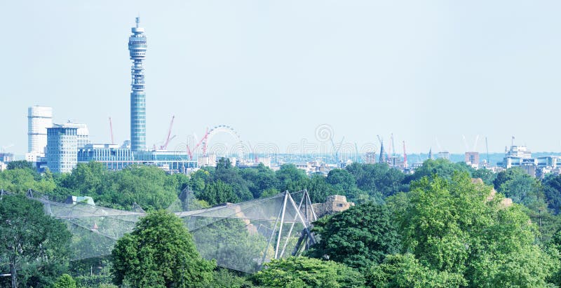 London Skyline, Beautiful Panoramic View from City Hill Editorial Photo ...