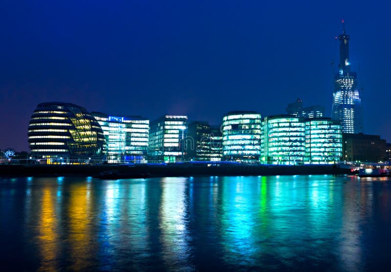 London city hall at night stock image. Image of sunset - 11181545