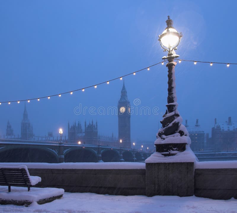 Snow in London stock image. Image of beautiful, international - 17644085