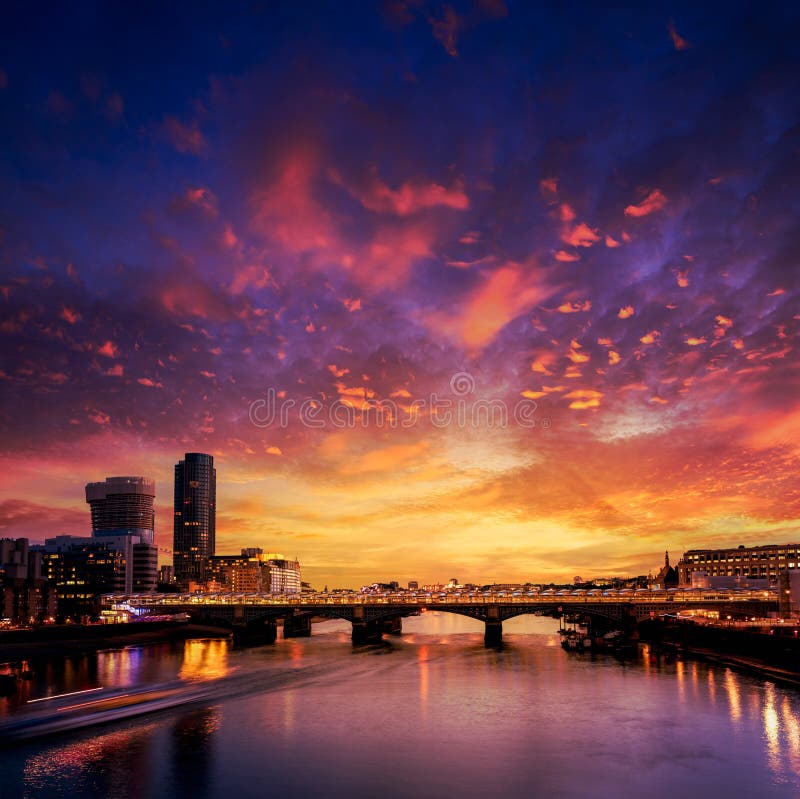 Sunset on the Thames stock image. Image of outdoor, outside - 78832741