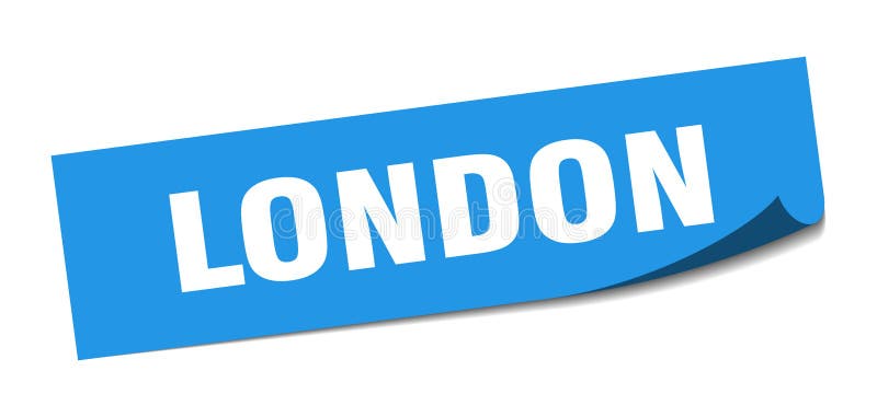 London Sticker. London Square Peeler Sign Stock Vector - Illustration ...