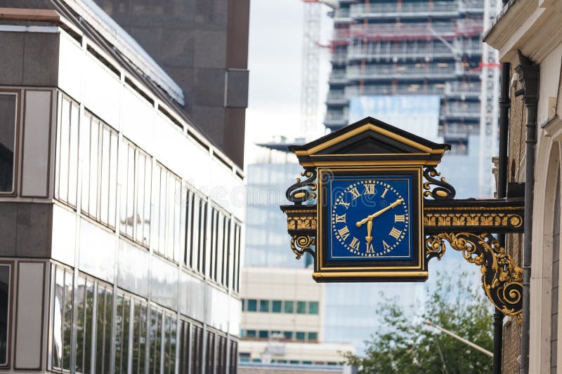 London street clock stock image. Image of heritage, britain - 25204959
