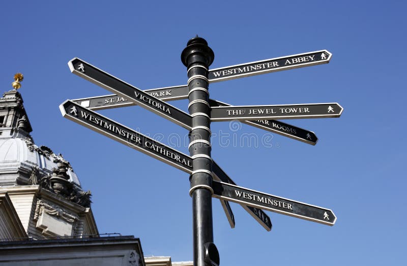 Guide post stock photo. Image of theater, famous, road - 5272564