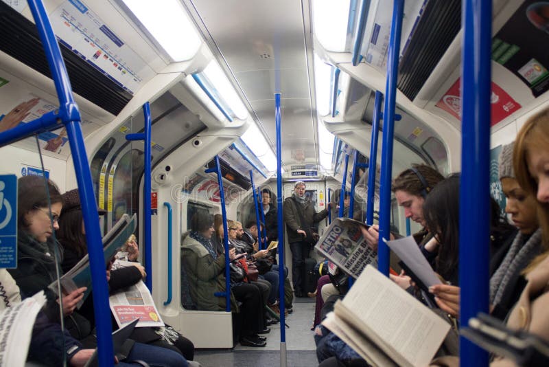 London Subway Inside People Metro Interior People Editorial Photography ...