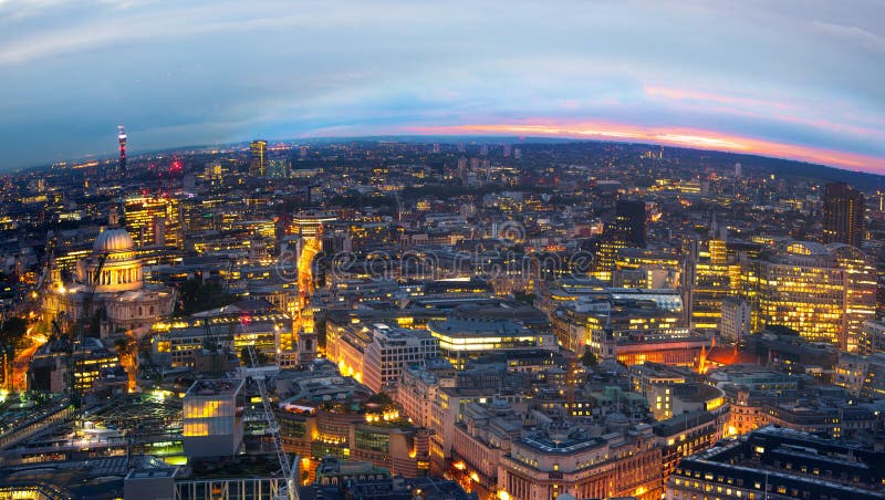London at Sunset. City Background Stock Photo - Image of glass, high ...