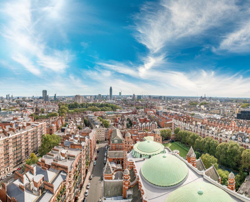 London. Sunset Skyline View from Westminster Cathedral Stock Photo ...