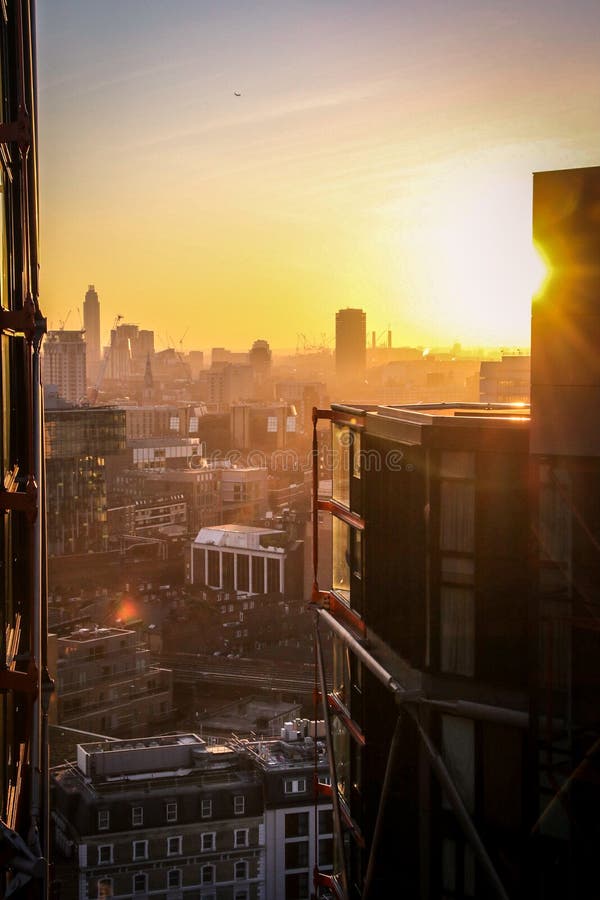 London Sunset View from Tate Modern Gallery Stock Image - Image of ...