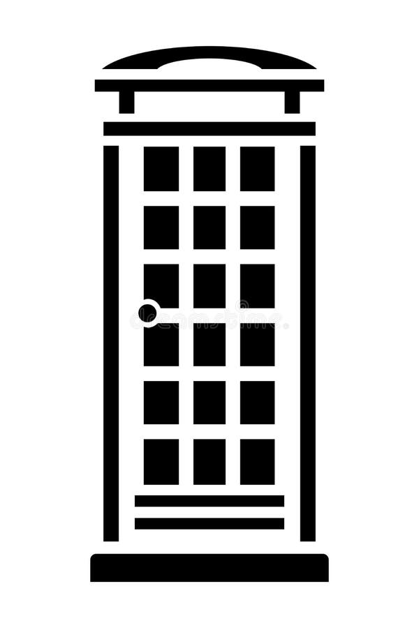 London Telephone Booth. Icon Vector Stock Vector - Illustration of ...