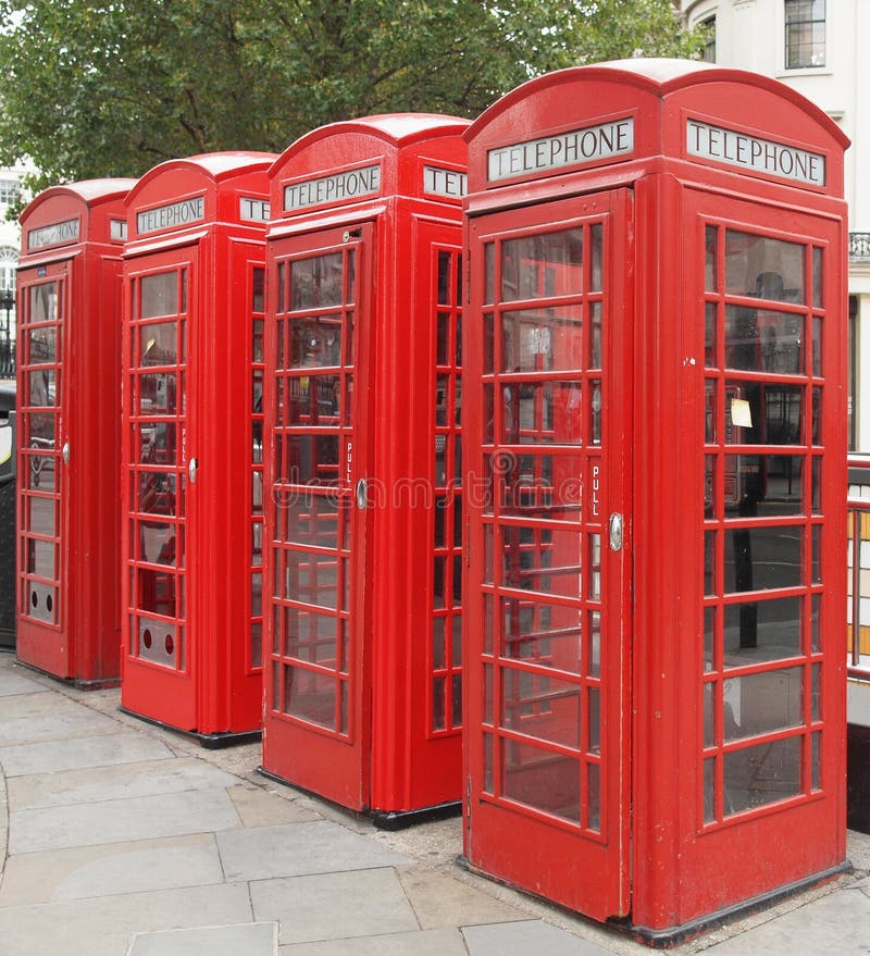 London Red telephone box stock photo. Image of traditional - 4646798