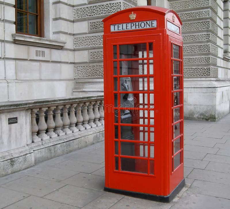 London Red telephone box stock photo. Image of traditional - 4646798