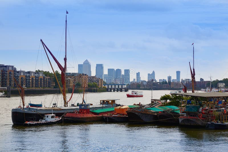 London Thames River Boats England Stock Image - Image of london, great ...