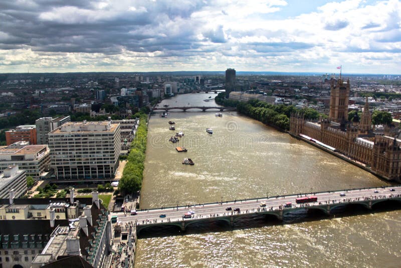 Amazing Panoramic View Of London At Sunset, United Kingdom Stock Image ...