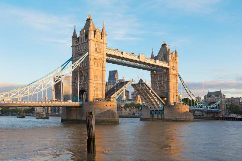 London - the Tower Bride and Skyscrapers in Morning Light Stock Image ...