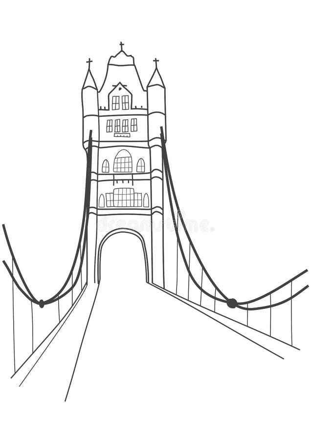 Simple London Bridge Drawing