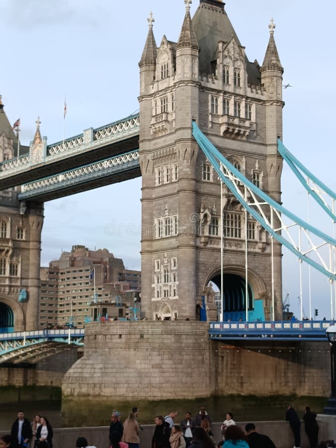 London Tower Bridge and Its Main Tower Pile Editorial Stock Photo ...