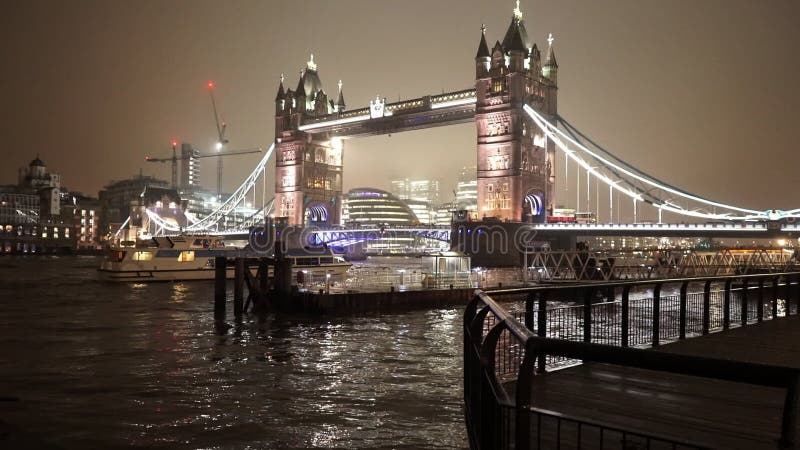 Misty Night with Illuminated Pole Stock Footage - Video of flame ...