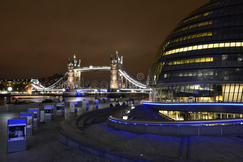 London Tower Bridge at Night Editorial Stock Photo - Image of ...