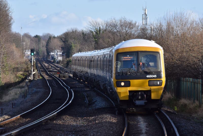 A London train stock image. Image of trees, approaching - 108067787