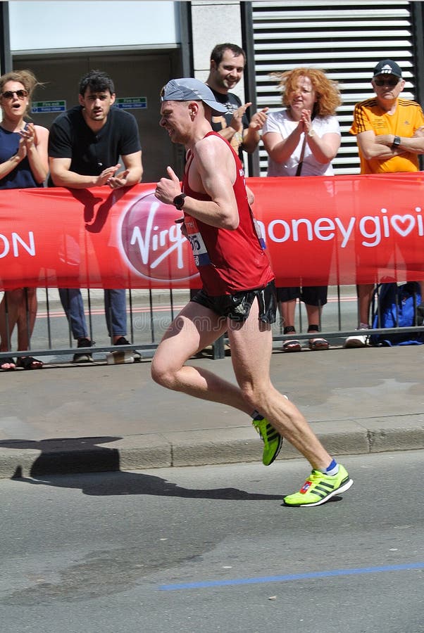 London,uk. April 2018: Runner of the London Marathon Editorial ...