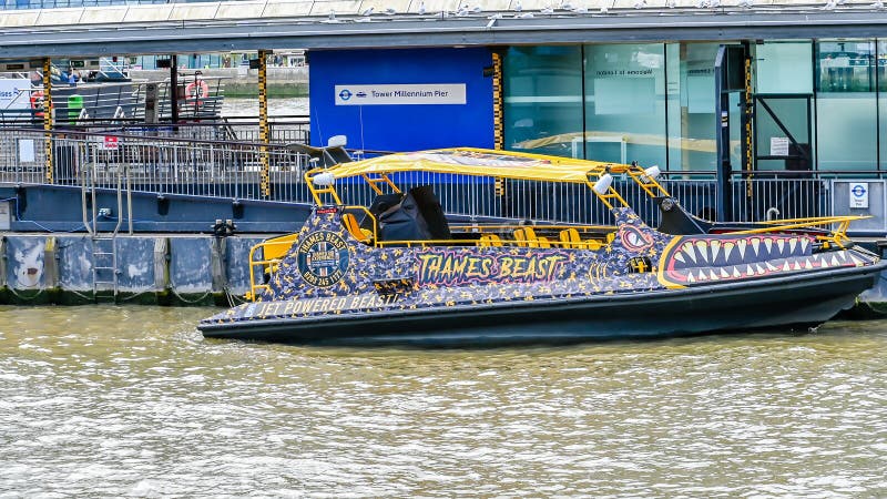 Thames Beast River Sightseeing Boat , London Editorial Photography ...