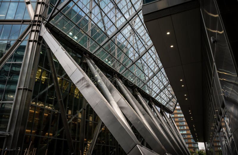 The Base of the Broadgate Tower in the City of London, UK Editorial ...