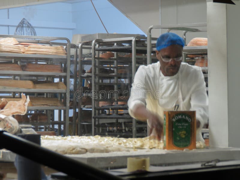 Baker at work in London editorial stock photo. Image of cuisine - 174112833
