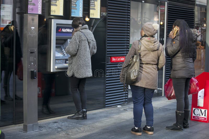 People Stand in Line To the ATM To Withdraw Money Editorial Image ... People Stand in Line To the ATM To Withdraw Money Editorial Image ...