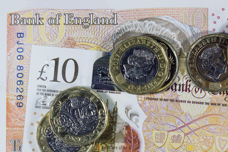 British Polymer Currency and Coins Editorial Image - Image of banknote ...