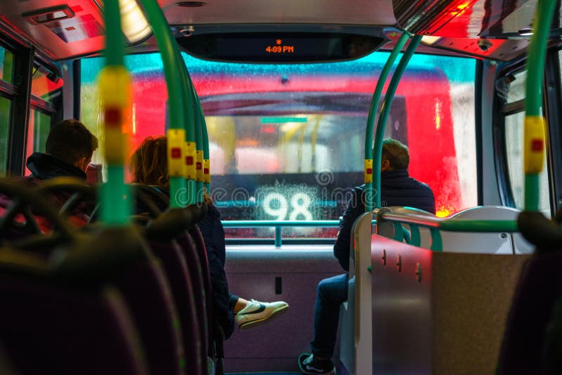 Interior of Second Floor of Double-decker Bus Editorial Stock Image ...