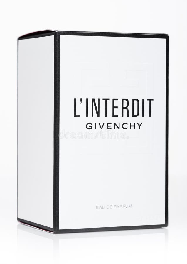 LONDON, UK - MARCH 05, 2019: Box of Givenchy L `interdit Perfume on ...