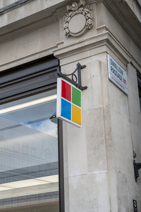 Microsoft Store in London. Microsoft Sign Editorial Photography - Image ...