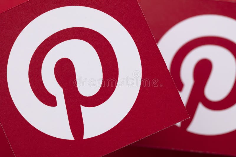 LONDON, UK - March 2021: Pinterest Logo, Popular Image Sharing Platform ...