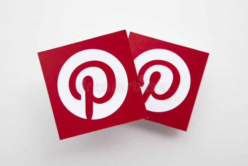 LONDON, UK - March 2021: Pinterest Logo, Popular Image Sharing Platform ...