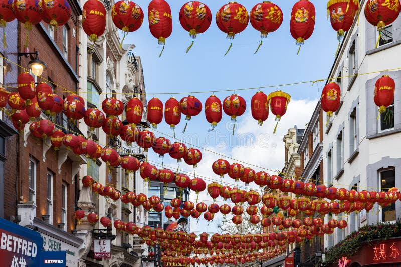 View of Chinatown in Soho London on March 11, 2019 Editorial Stock ...