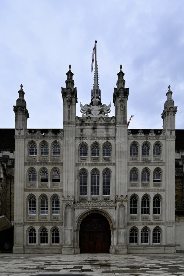 LONDON, UK - MAY 21, 2025: Front Facade of the Guild Hall in the City ...
