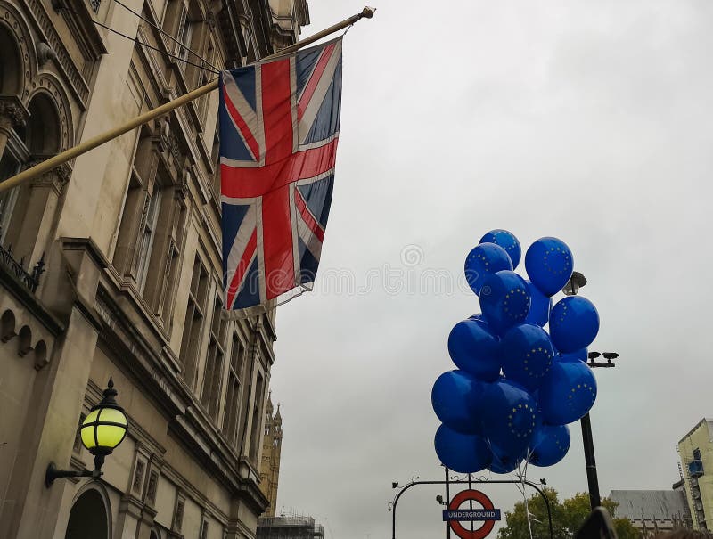 Anti Brexit Protest In London Near Parliament Editorial Image Image