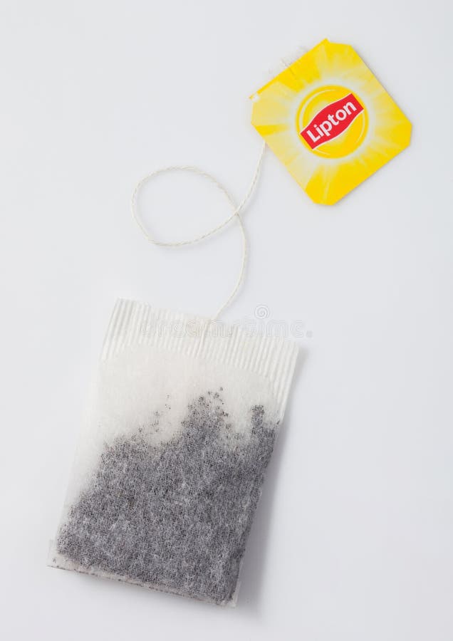 LONDON, UK - OCTOBER 21, 2020: Lipton Yellow Label Tea Bag on White ...