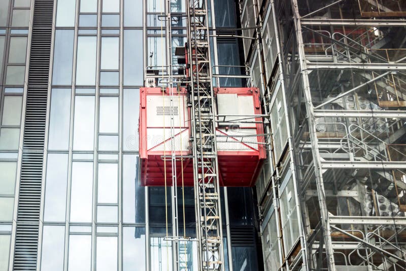 Glass Elevator on London Skyscraper Stock Image - Image of colorfull ...