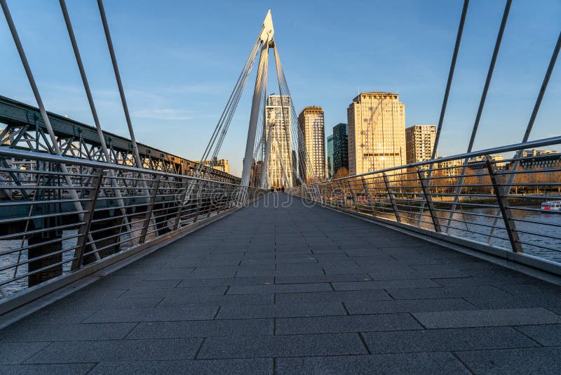 London Under Lockdown, Jubilee Bridge 1 Editorial Stock Photo - Image ...