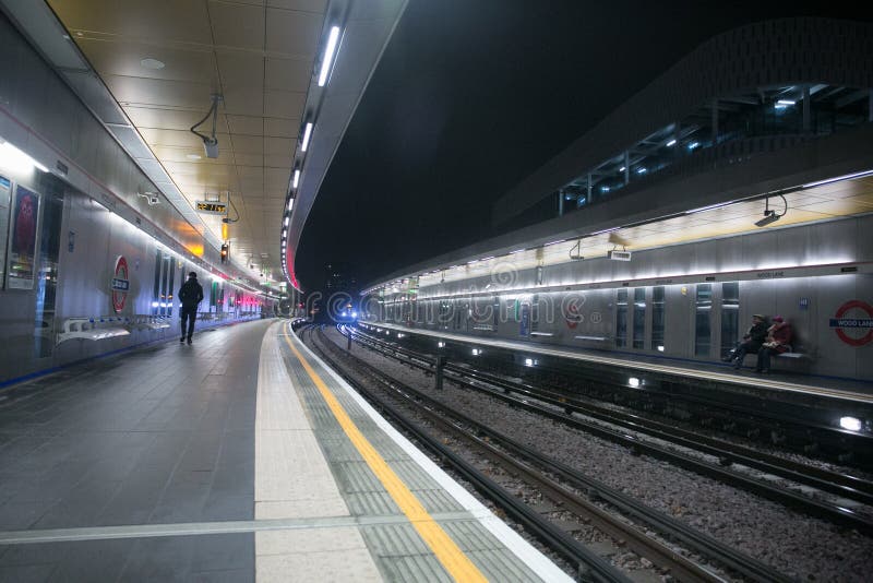 London Underground by Night Editorial Image - Image of station, night ...